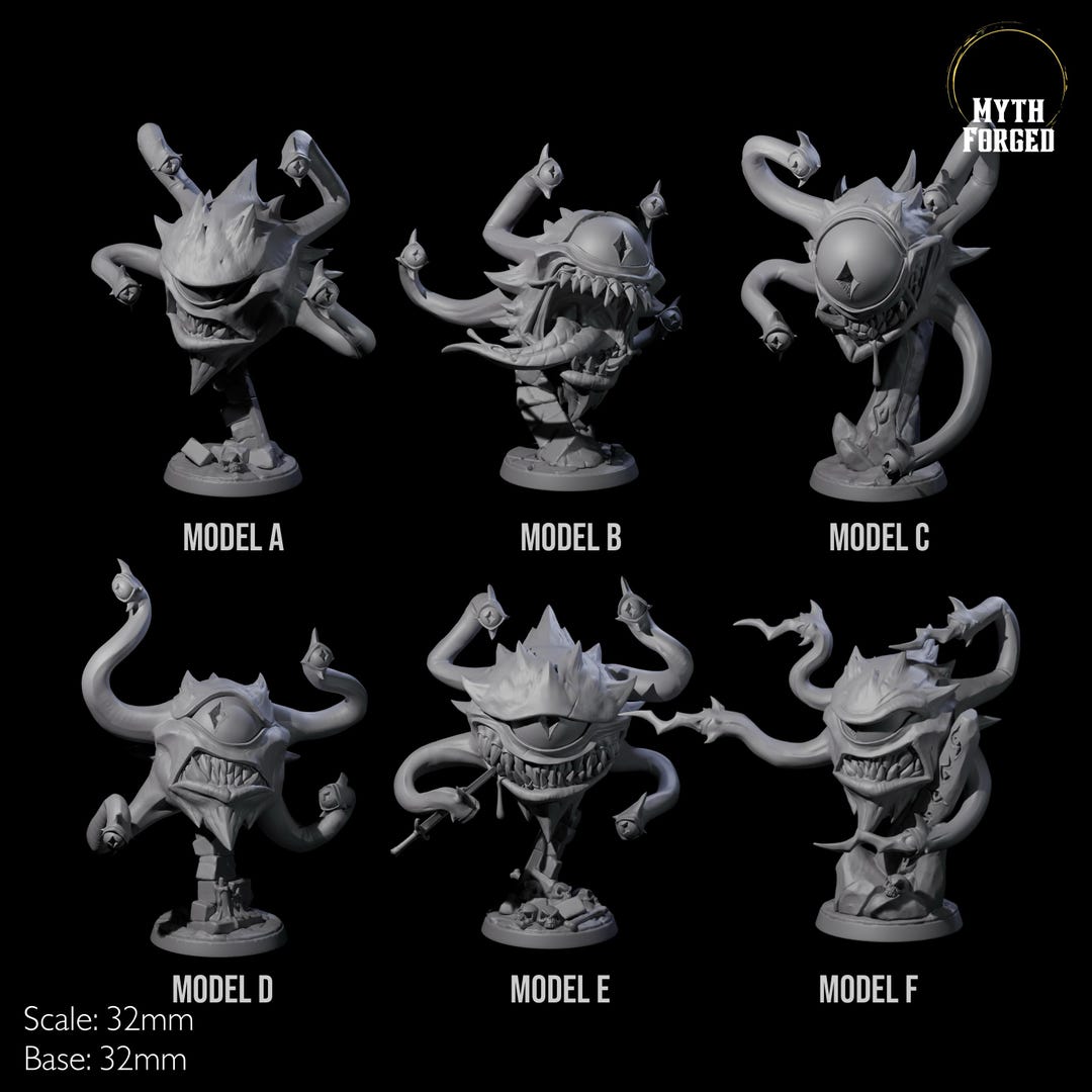 Six Insane Spectators Miniature for D&D, Dungeons and Dragons ...