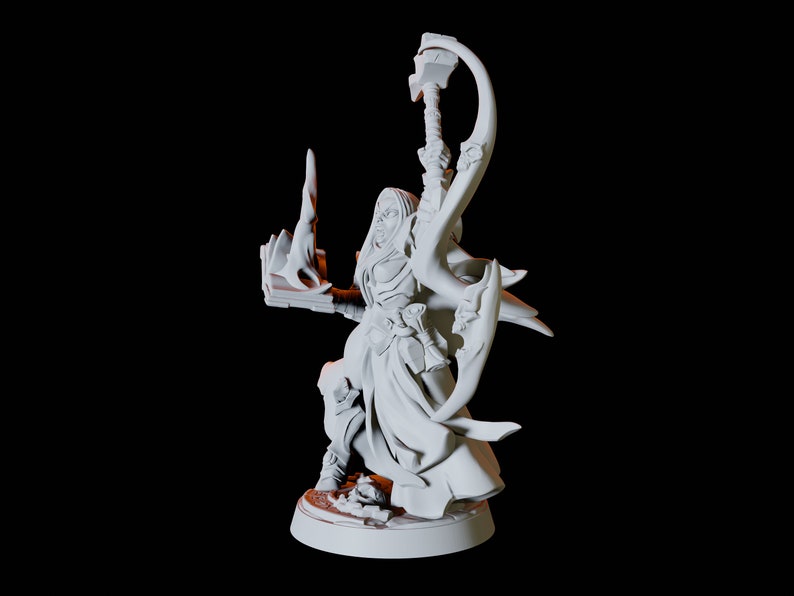 Drow or Elf Spell Caster Wizard Miniature for D&D, Dungeons and Dragons ...