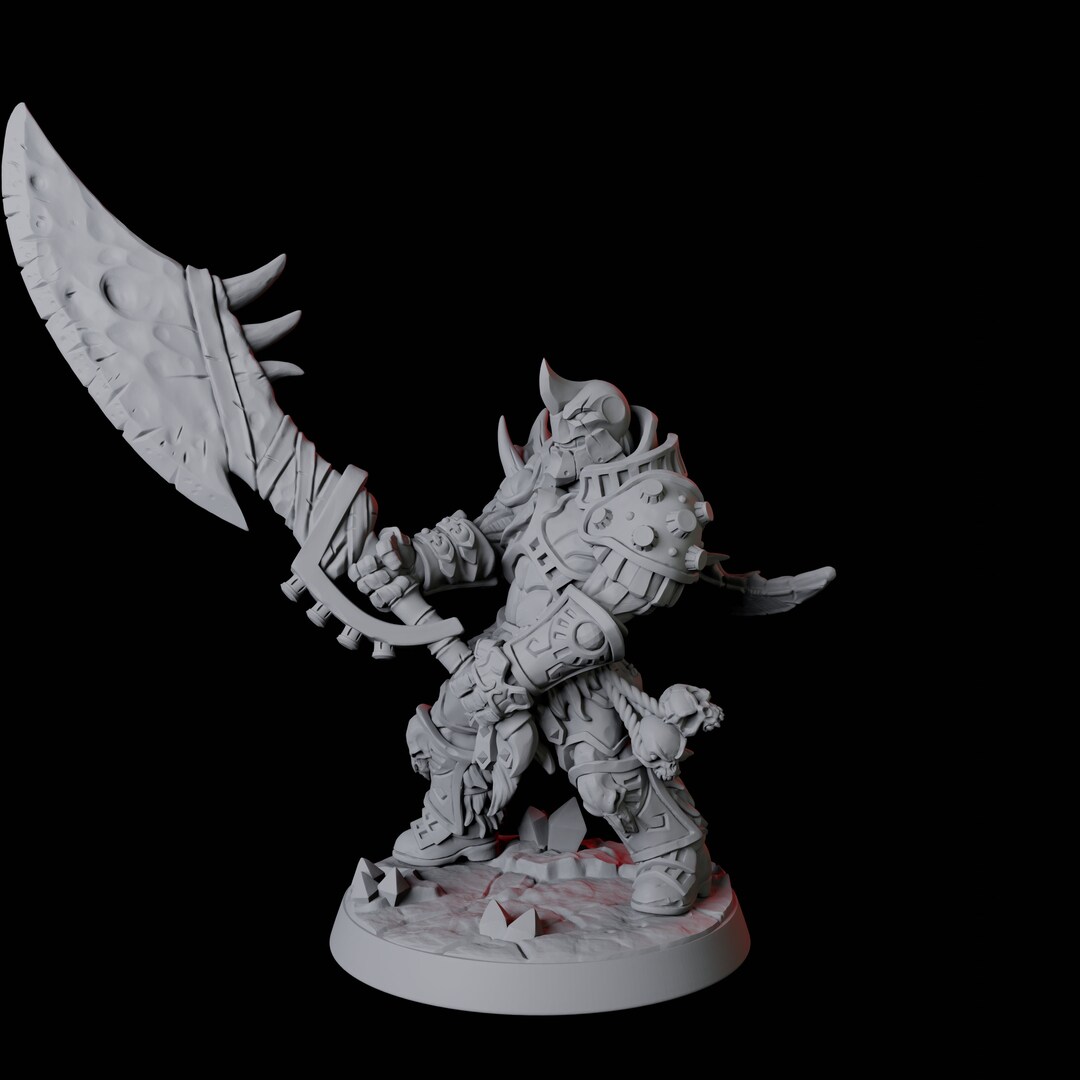 Warforged Axe-wielding Barbarian Miniature: D&D, Pathfinder, Tabletop ...