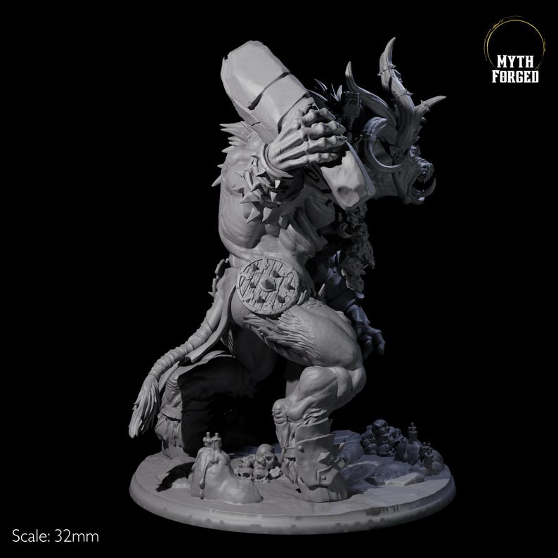 Roaring Beastial Cyclops Miniature for D&D, Dungeons and Dragons ...