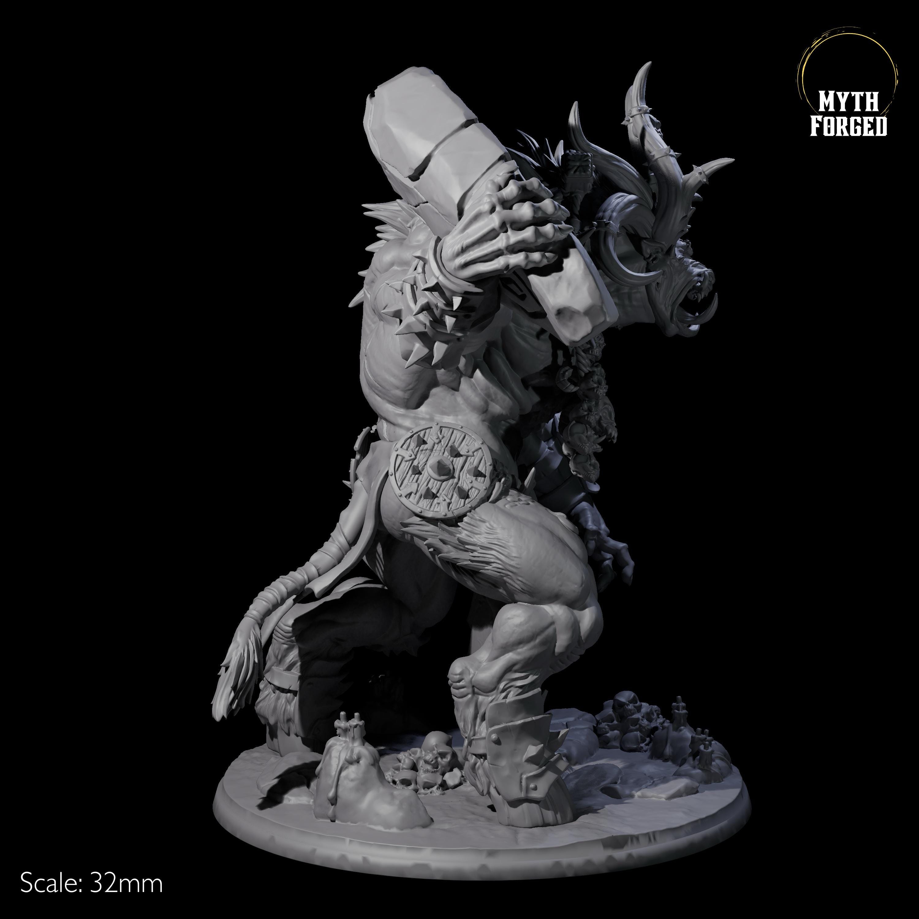 Roaring Beastial Cyclops Miniature for D&D, Dungeons and Dragons ...