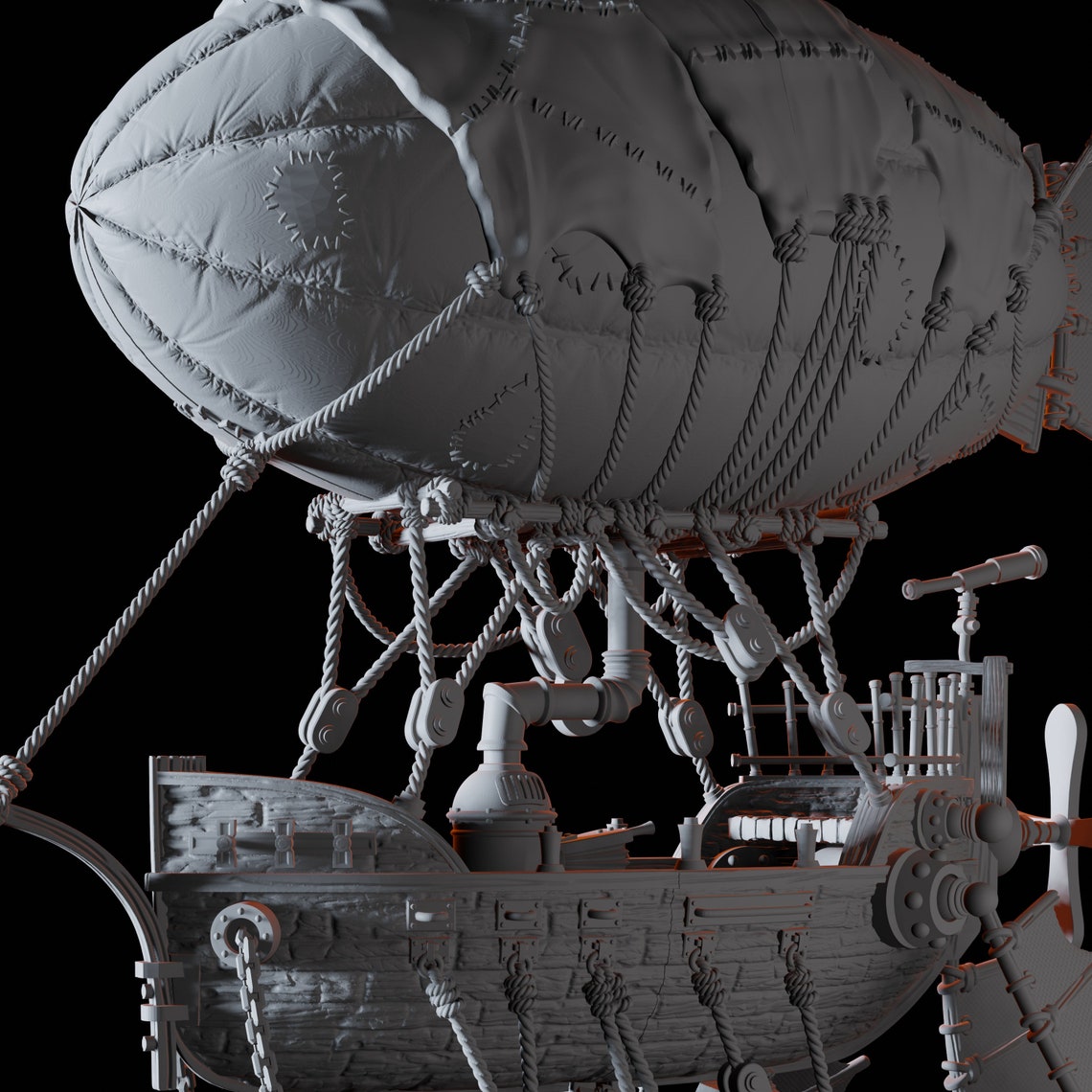 Goblin Zeppelin Miniature for D&D Dungeons and Dragons - Etsy