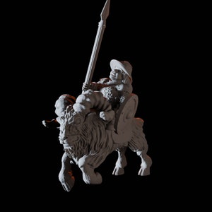 Five Dwarf Goat Rider Miniatures for D&D, Dungeons and Dragons ...