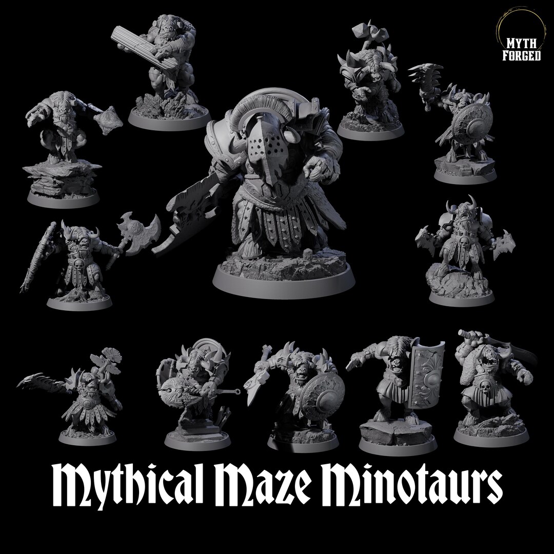 Mythical Maze Minotaurs Miniature for D&D, Dungeons and Dragons ...