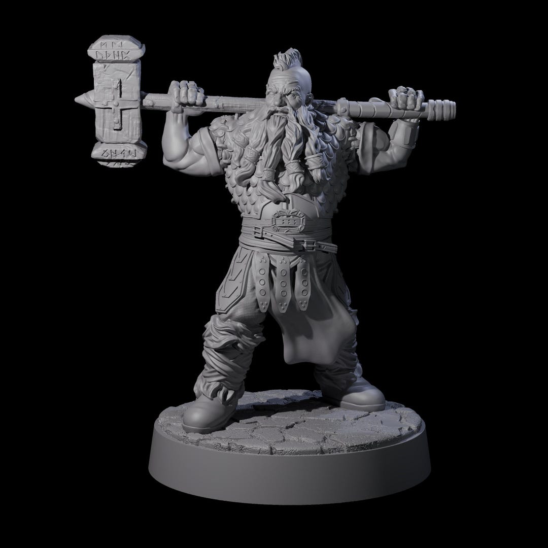 Lomdas - Resting Dwarf Fighter Miniature for D&D, Dungeons and Dragons ...