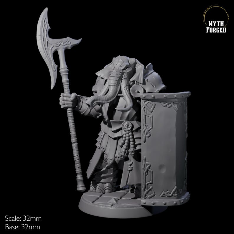 Six Stoic Loxodon Guards Miniature for D&D, Dungeons and Dragons ...