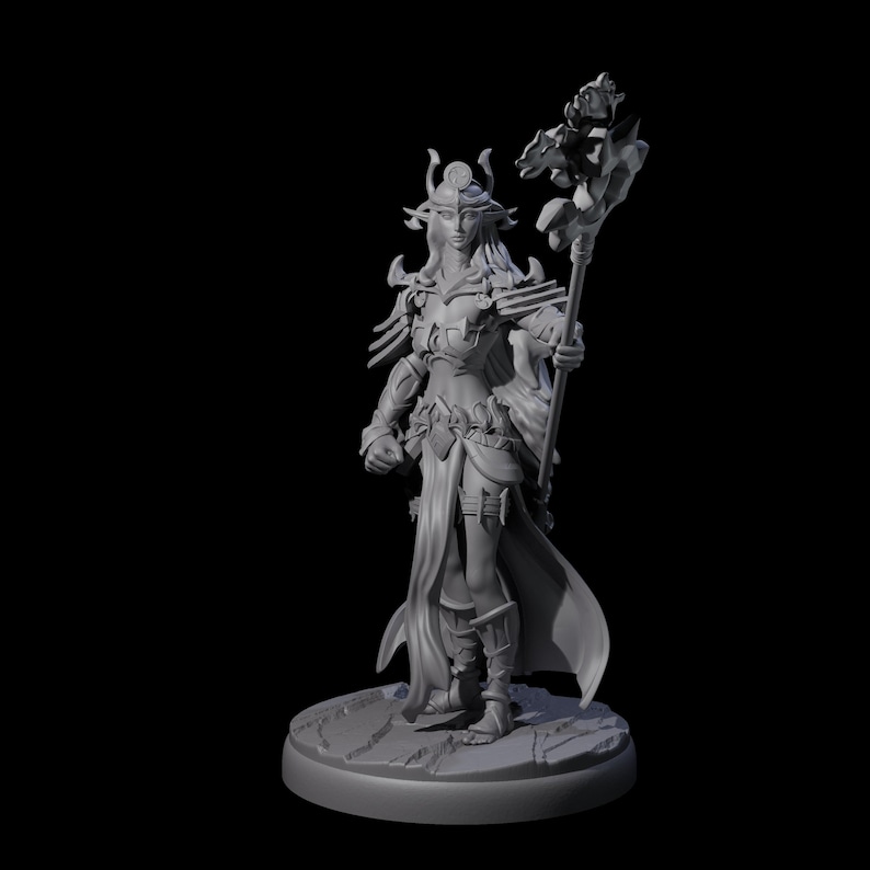 Pure Dark Elf Sorceress Cabal Miniature for D&D, Dungeons and Dragons ...
