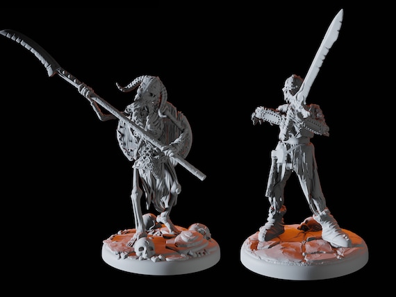 Two Shambling Skeleton Miniatures for D&D Dungeons and | Etsy UK