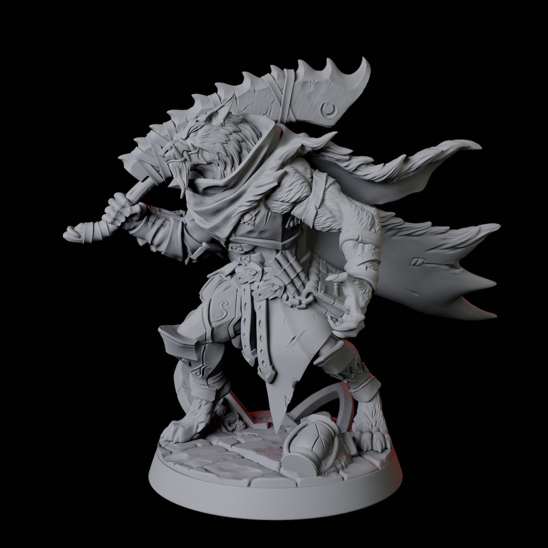 Grinning Werewolf Boss With Huge Sword for D&D, Dungeons and Dragons ...