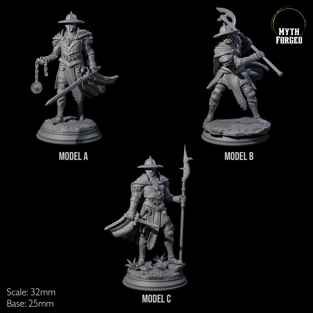 Inquisitor Knights Miniature Set of 3: D&D, Pathfinder, Tabletop Games ...