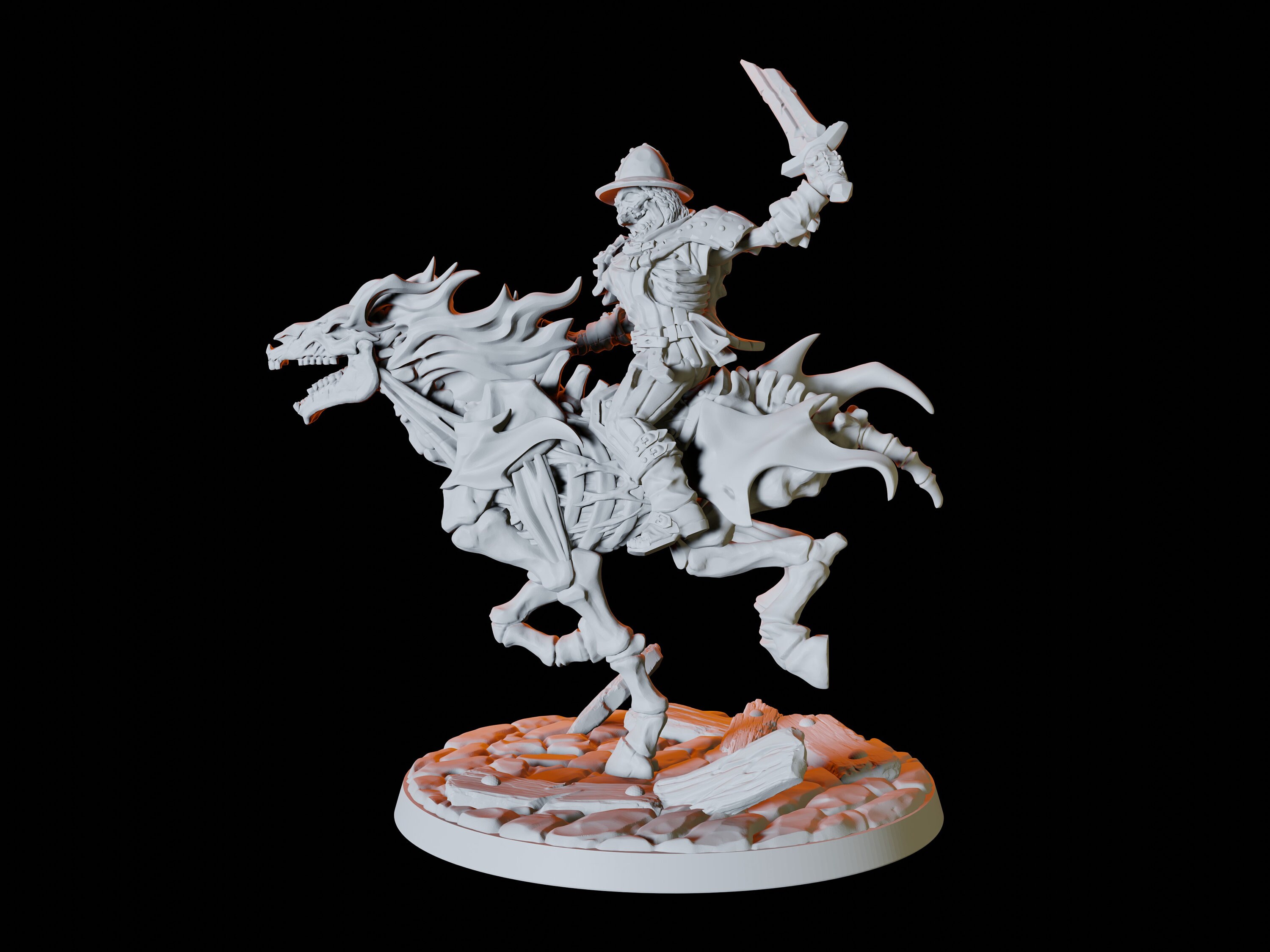 Three Nightmare Riders Miniature for D&D Dungeons and | Etsy