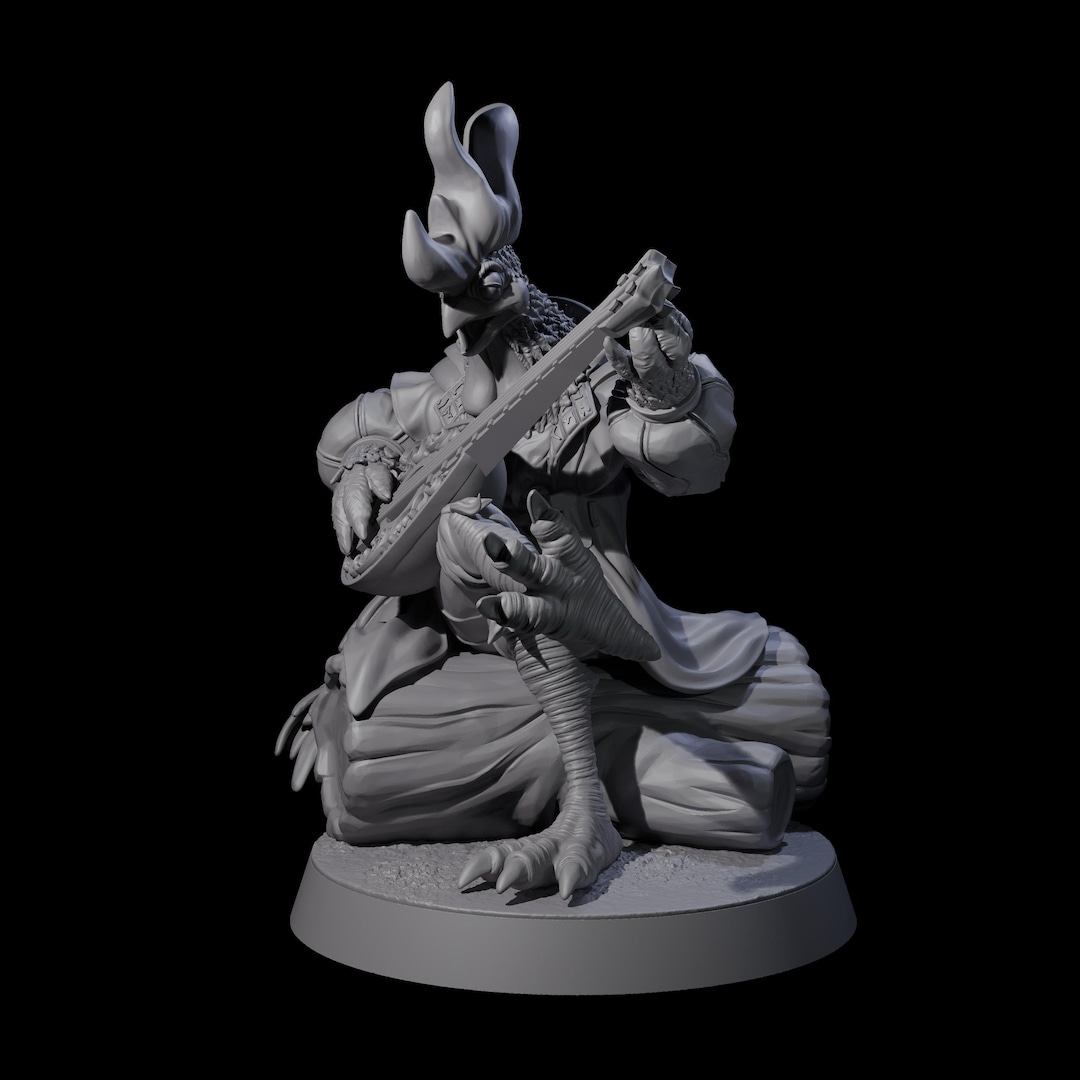 Chill Rooster Bard Miniature for D&D, Dungeons and Dragons, Pathfinder ...