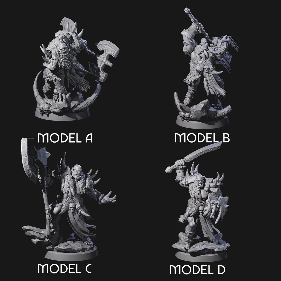 Elite Orc Hit Squad Miniature for D&D, Dungeons and Dragons, Pathfinder ...