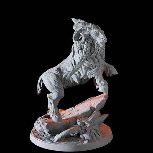 Rearing Giant Ram Miniature for D&D, Dungeons and Dragons, Pathfinder ...