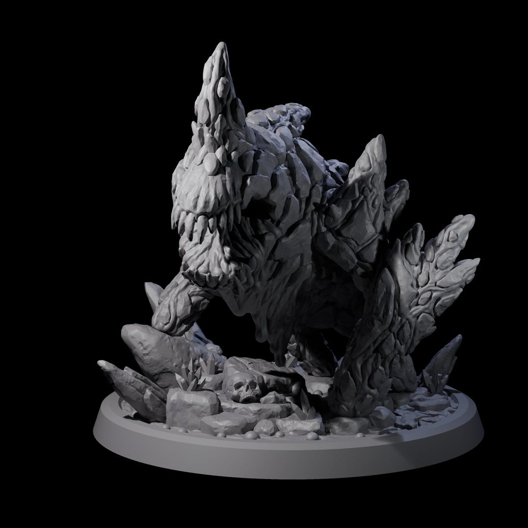Clambering Magma Elemental Miniature for D&D, Dungeons and Dragons ...