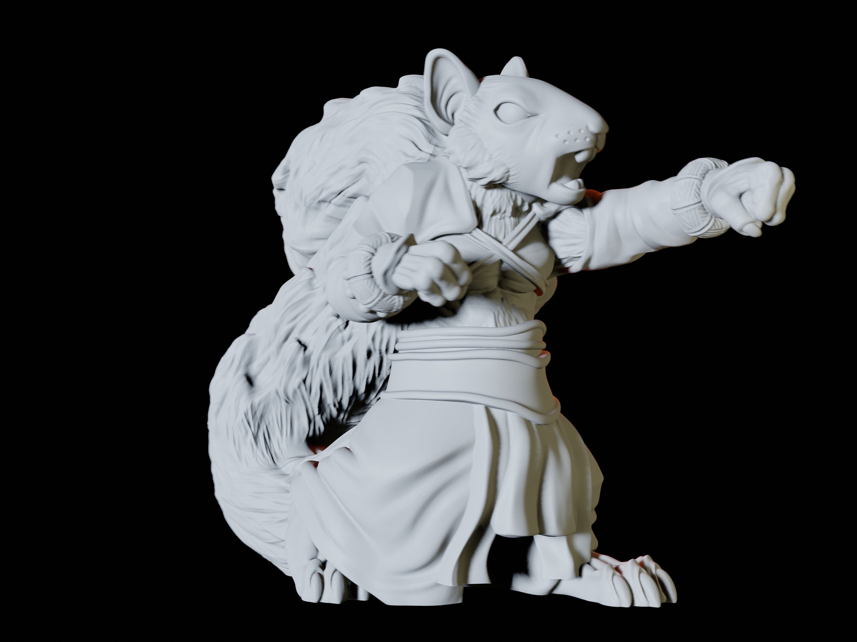 Three Nutchkin, Squirrel Monks Miniature for D&D, Dungeons and Dragons ...