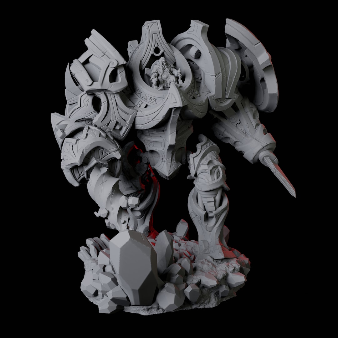 Dwarf Mega Mech Suit Miniature for D&D, Dungeons and Dragons ...