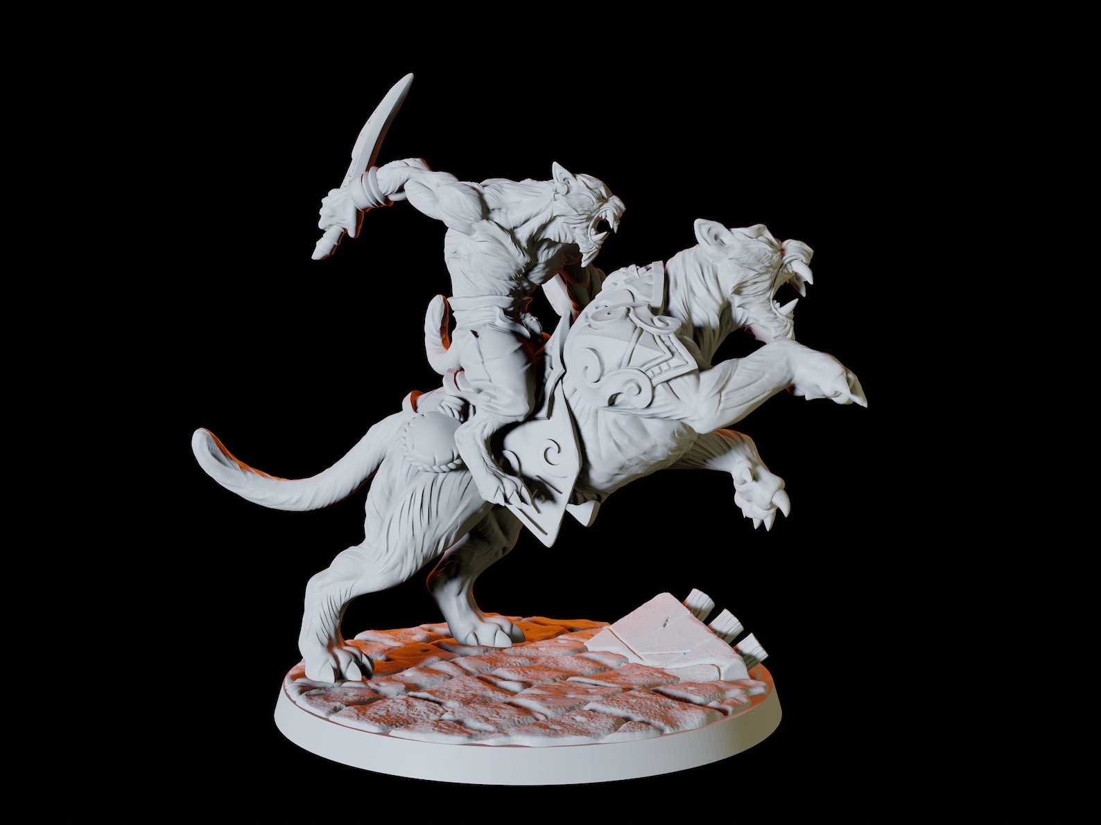 Tabaxi Tigerfolk or Rakshasa Riders Miniature for D&D | Etsy