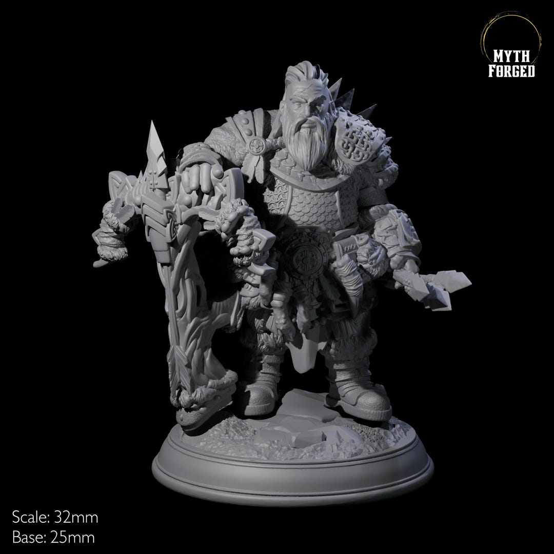 Rugged Dwarf Ranger or Scout Miniature for D&D, Dungeons and Dragons ...
