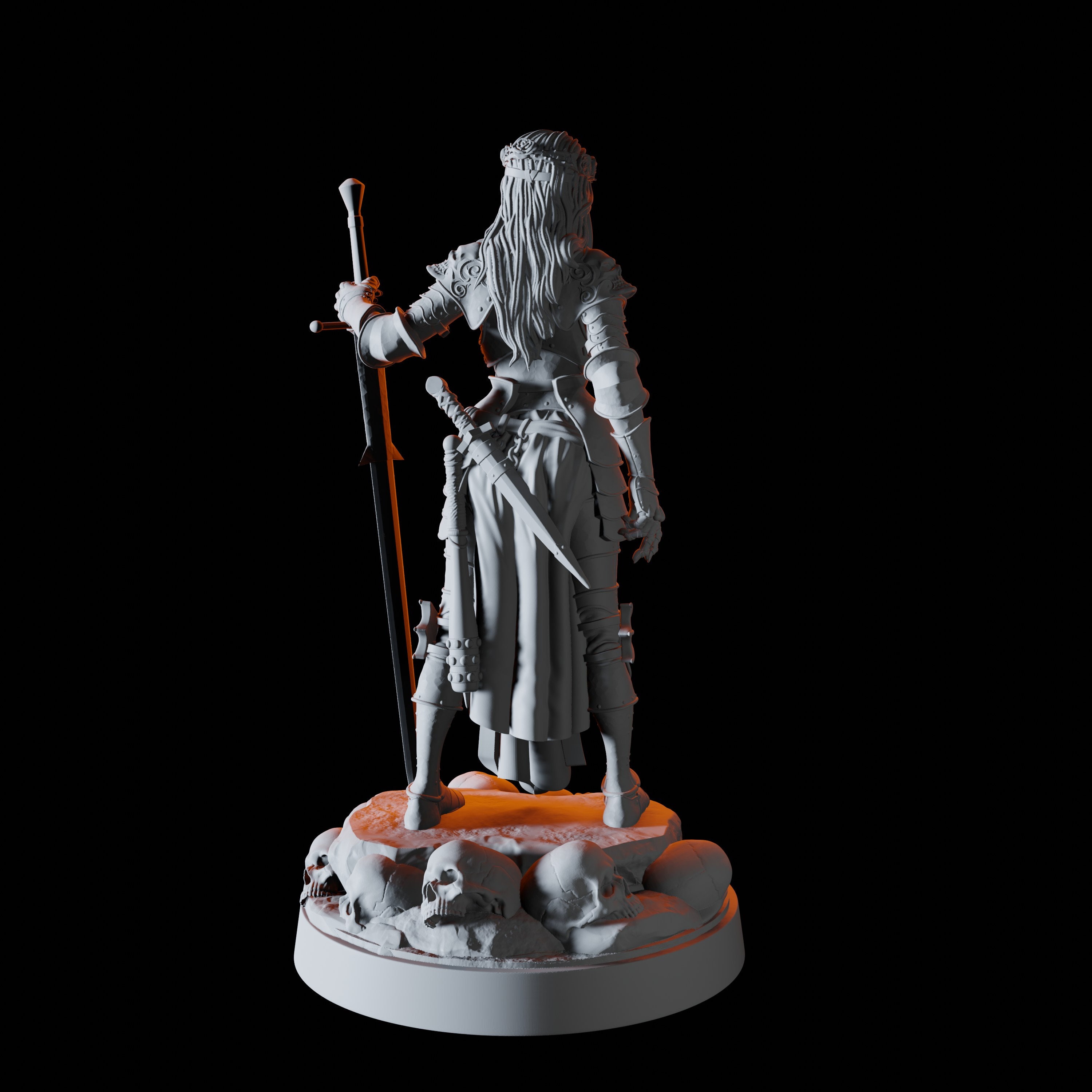 Female Death Paladin Miniature for D&D Dungeons and Dragons - Etsy