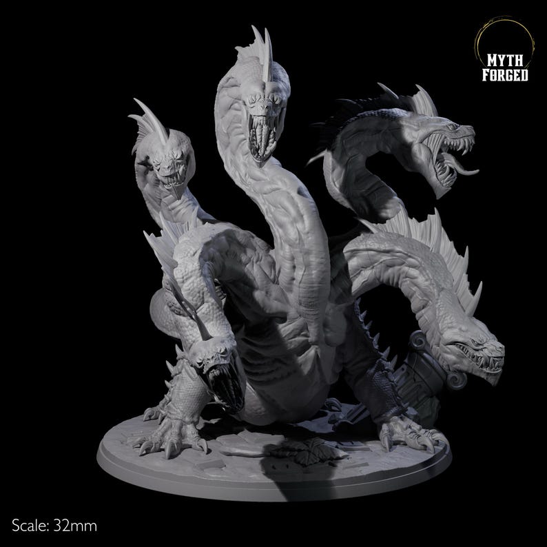 Sickly Hydra Miniature for D&D, Dungeons and Dragons, Pathfinder and ...