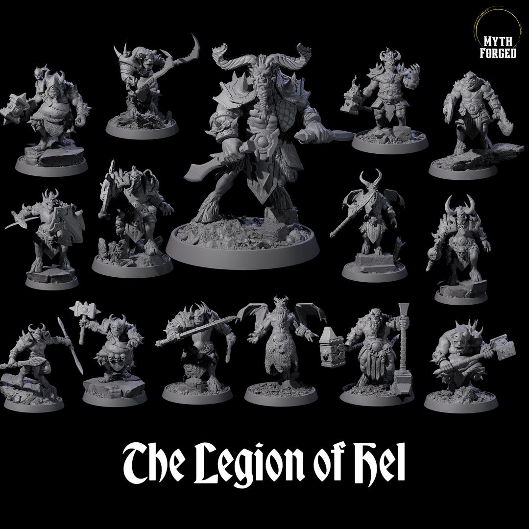 The Legion of Hel Miniature for D&D, Dungeons and Dragons, Pathfinder ...