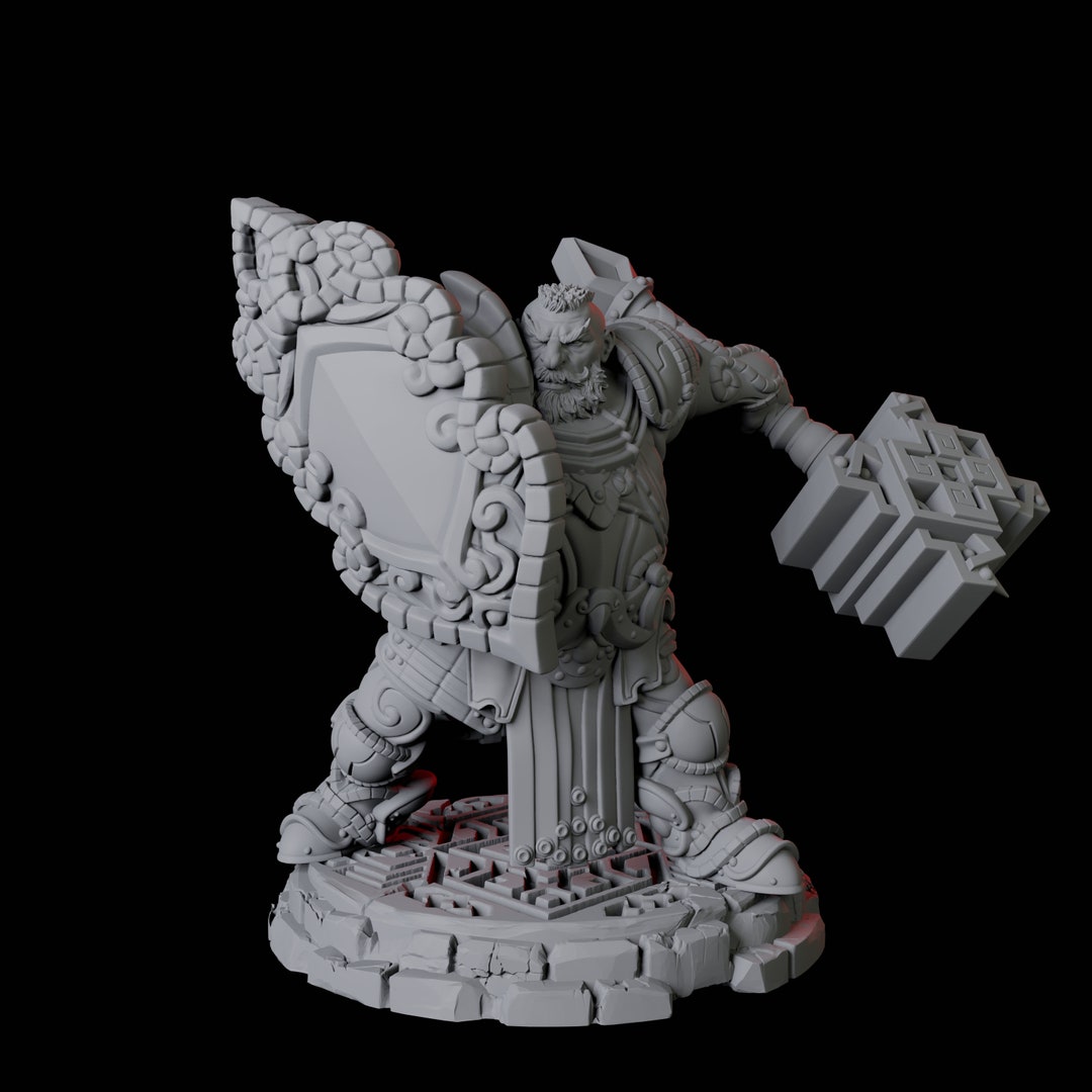 Heavy Armour Dwarf Miniature C for D&D, Dungeons and Dragons ...