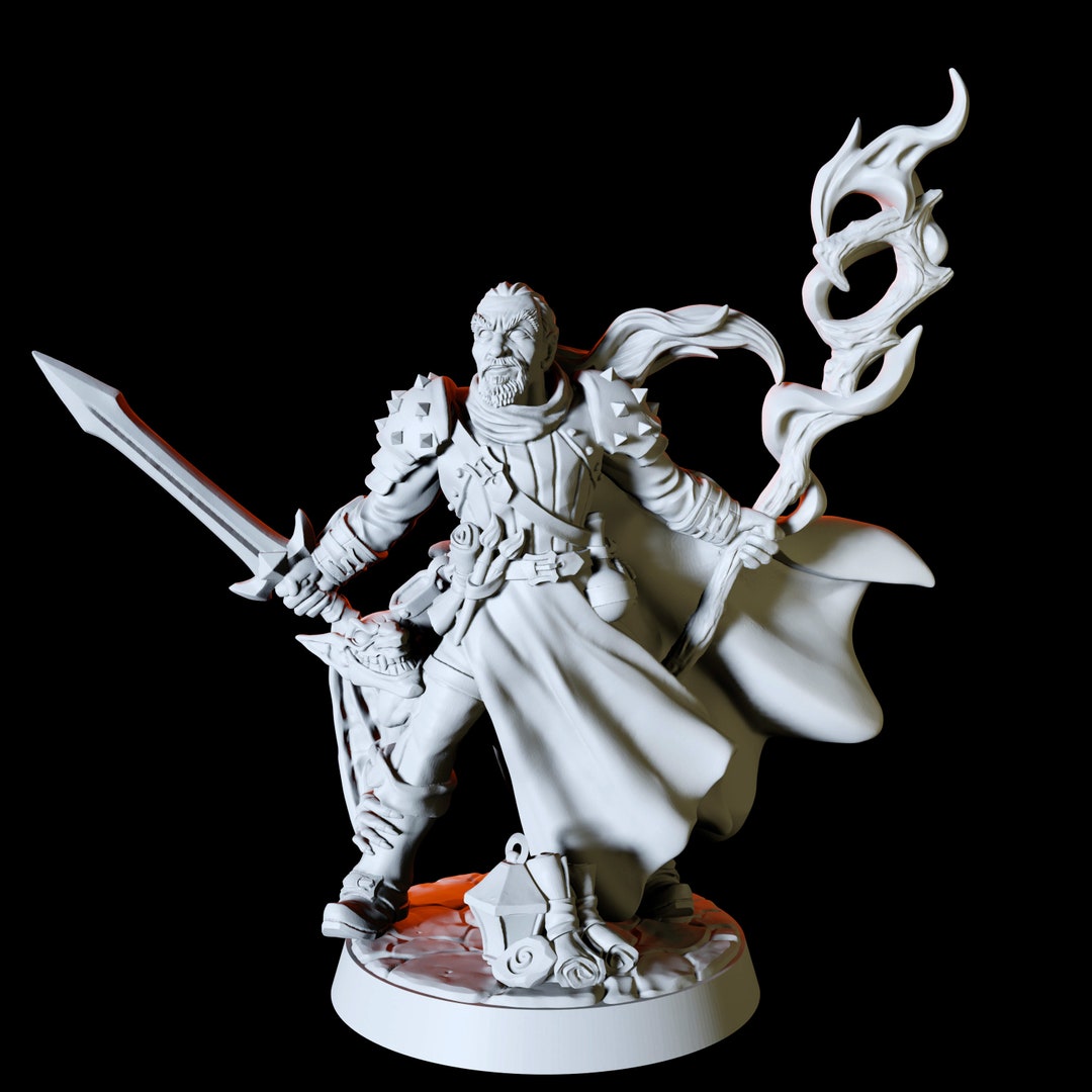 Human Warlock Miniature for D&D Dungeons and Dragons - Etsy