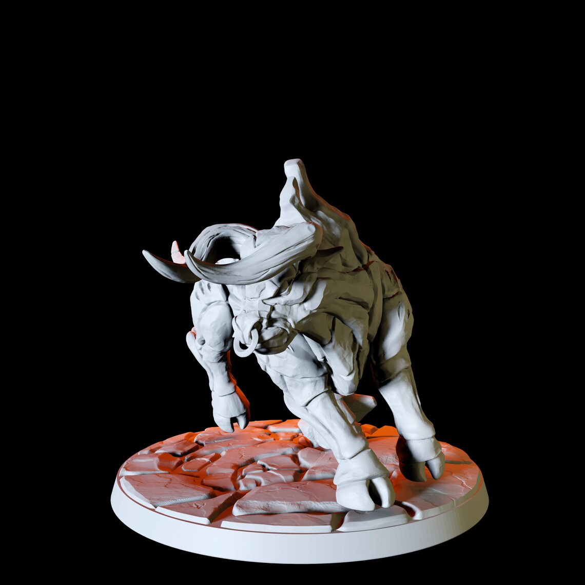 Armoured Bull Miniature for D&D, Dungeons and Dragons, Pathfinder and ...