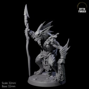 Sodden Sahuagin, Merrow or Kau-toa Warrior Miniature D for D&D ...