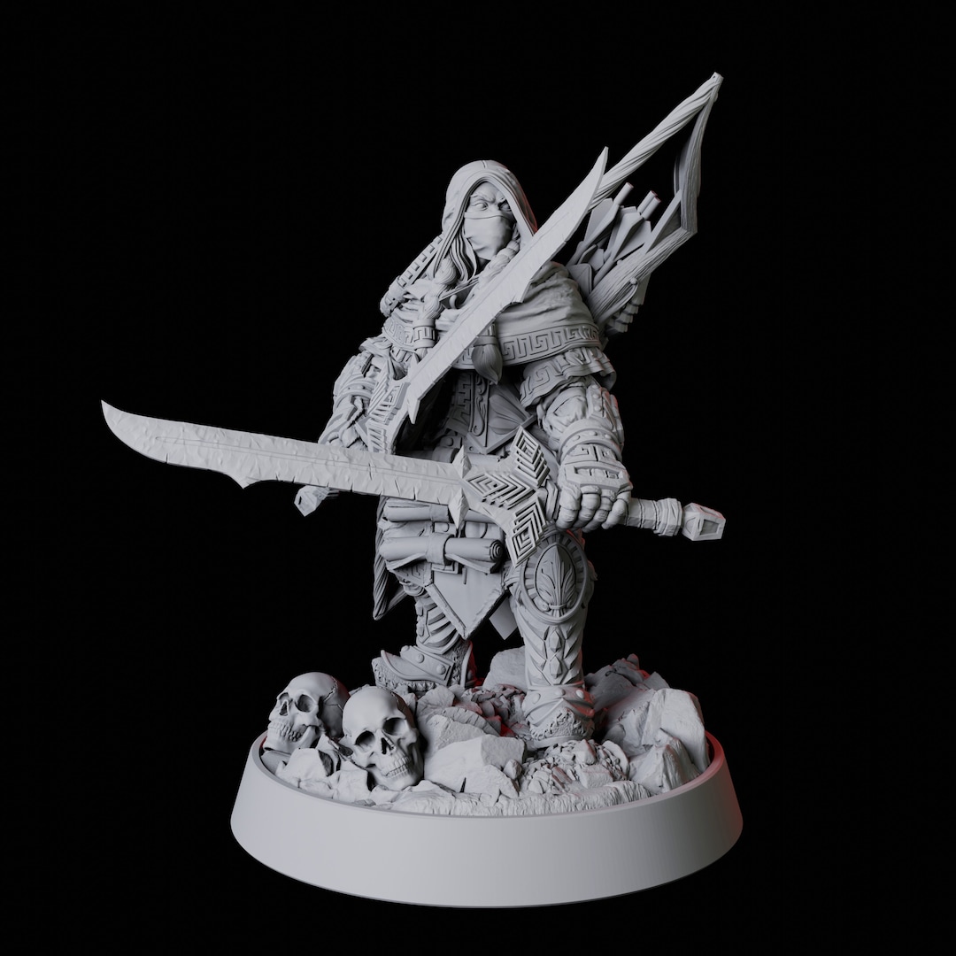 Shadow Assassin Rogue Miniature for D&D, Dungeons and Dragons ...