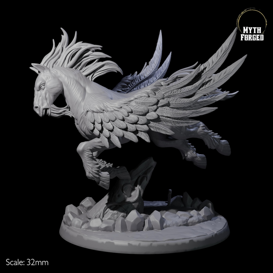 Sublime Pegasus Miniature for D&D Dungeons and Dragons, Pathfinder and ...