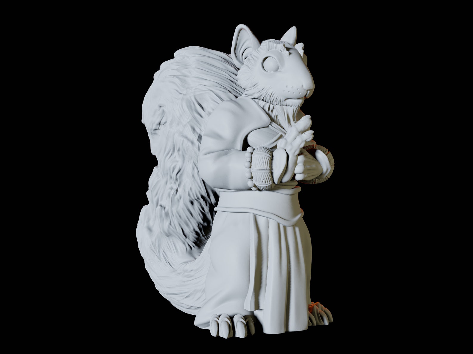 Three Nutchkin, Squirrel Monks Miniature for D&D, Dungeons and Dragons ...