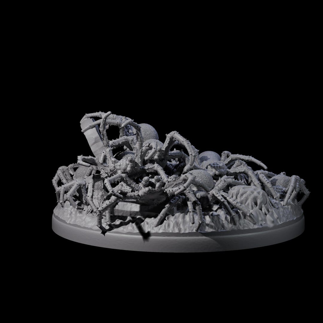 Grim Spider Swarm B Miniature for D&D, Dungeons and Dragons, Pathfinder ...