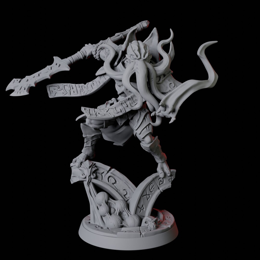 Mind Flayer Warrior Miniature For D D Dungeons And Dragons Pathfinder