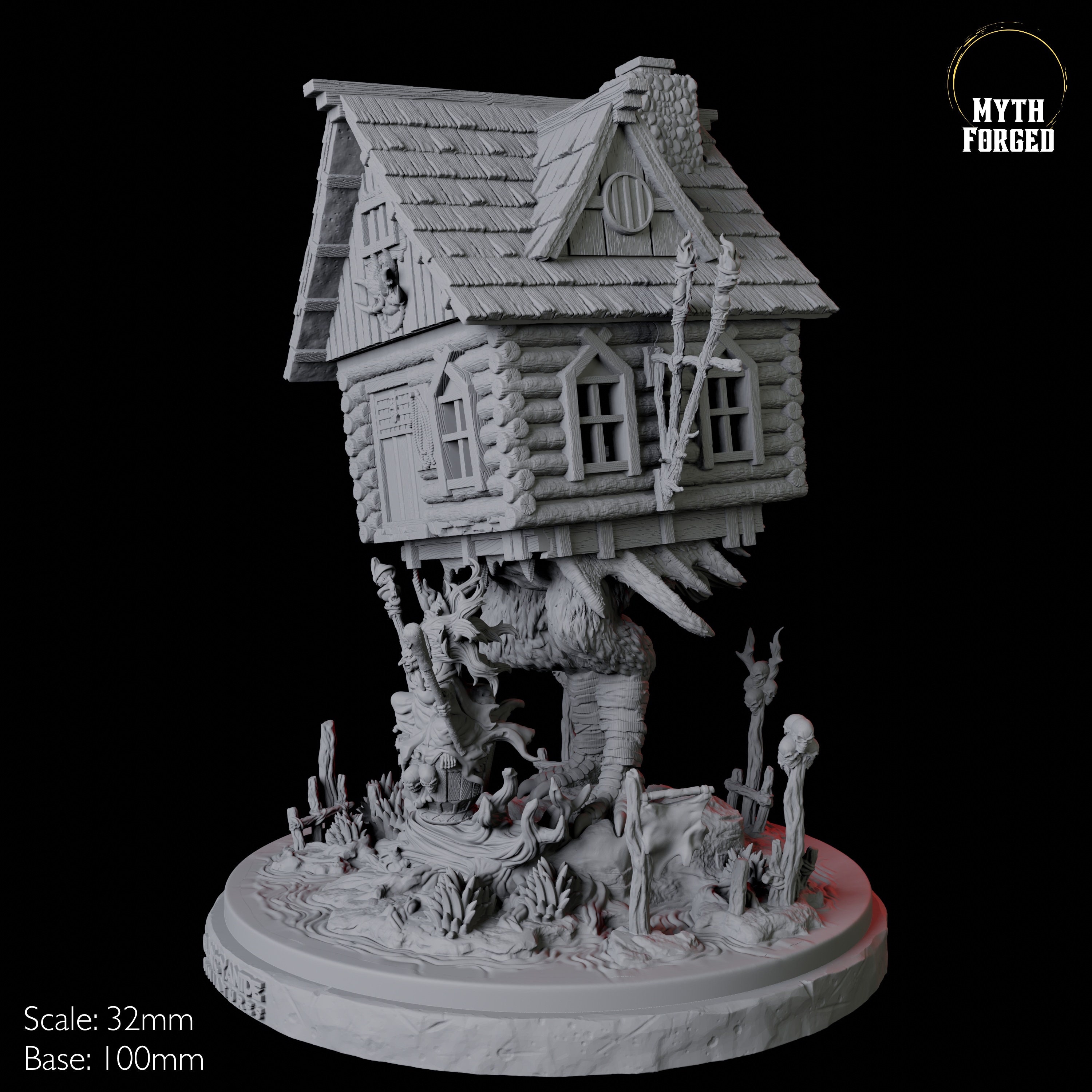 Baba Lysaga and the Creeping Hut Miniature for D&D, Dungeons and ...