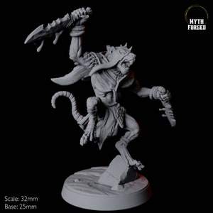 Six Cunning Ratfolk Soldier Miniatures for D&D, Dungeons and Dragons ...