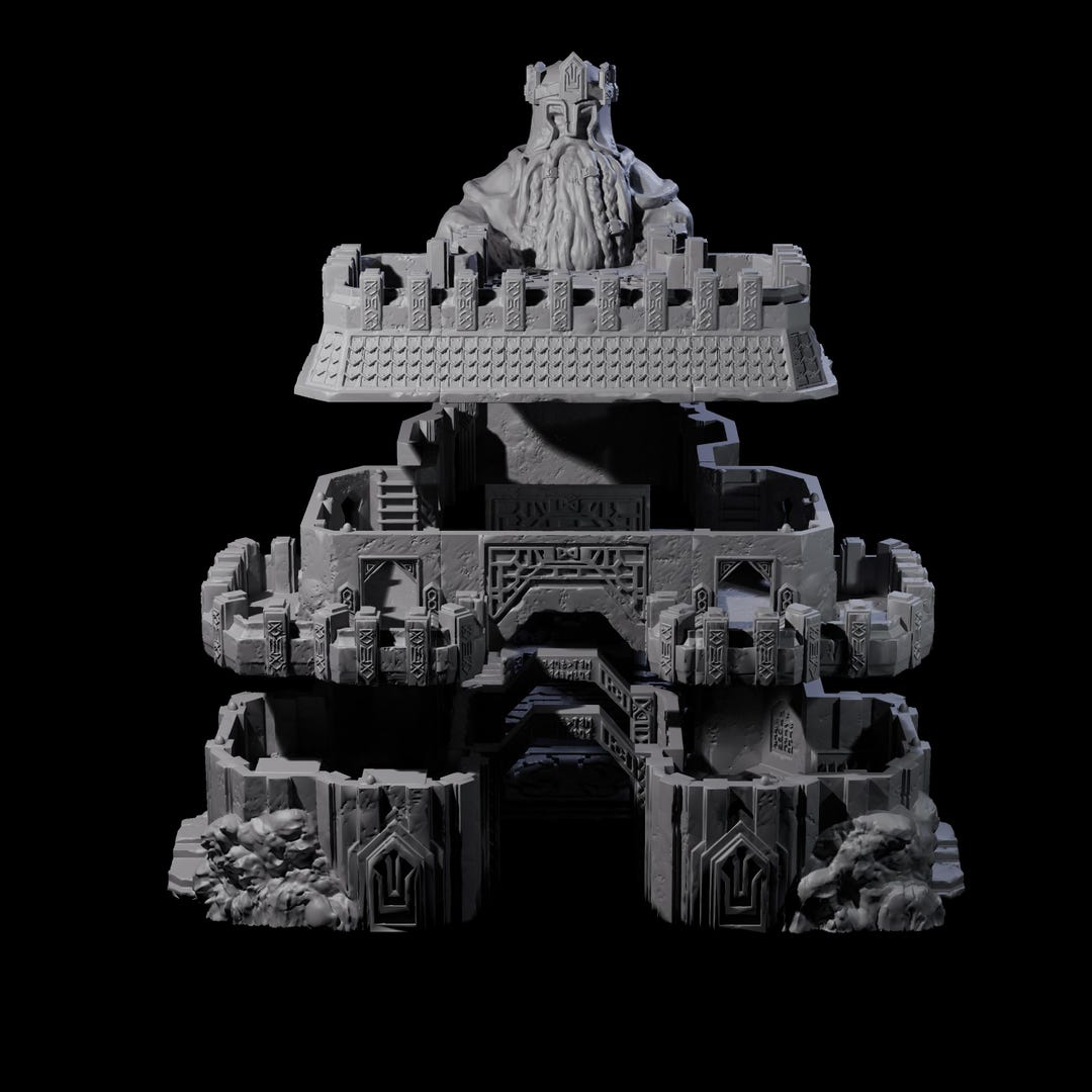 Dwarf Great Hall Building Scatter Terrain for D&D, Dungeons and Dragons ...