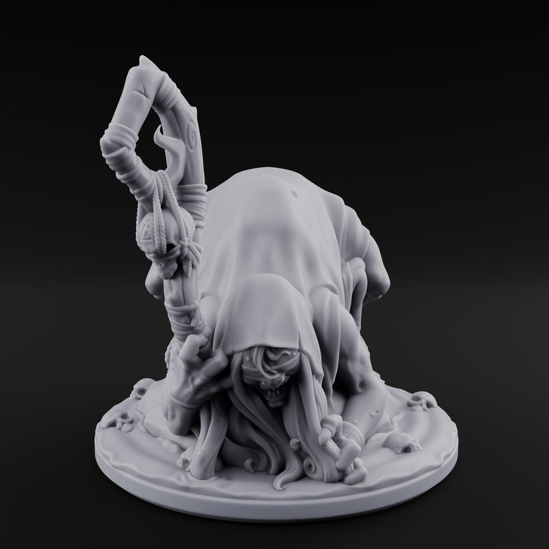 Crawling Hag Witch Miniature for D&D, Dungeons and Dragons, Pathfinder ...