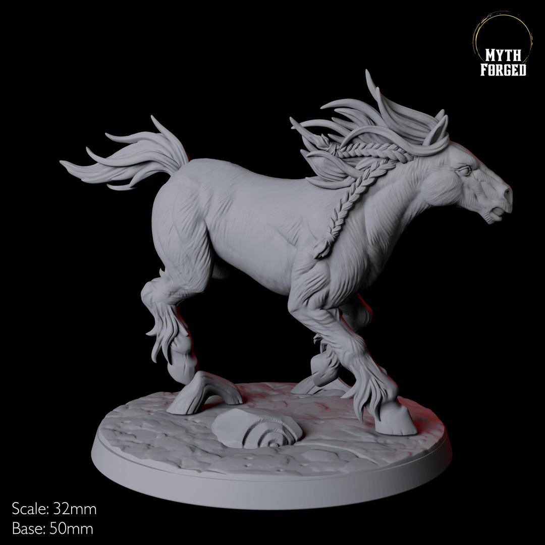 Wild Galloping Horse Miniature: D&D, Pathfinder, Tabletop RPG - Etsy