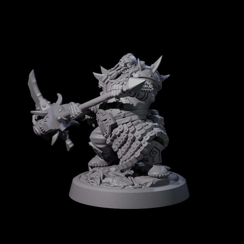 Stomping Dwarf Hammer Fighter Miniature for D&D, Dungeons and Dragons ...