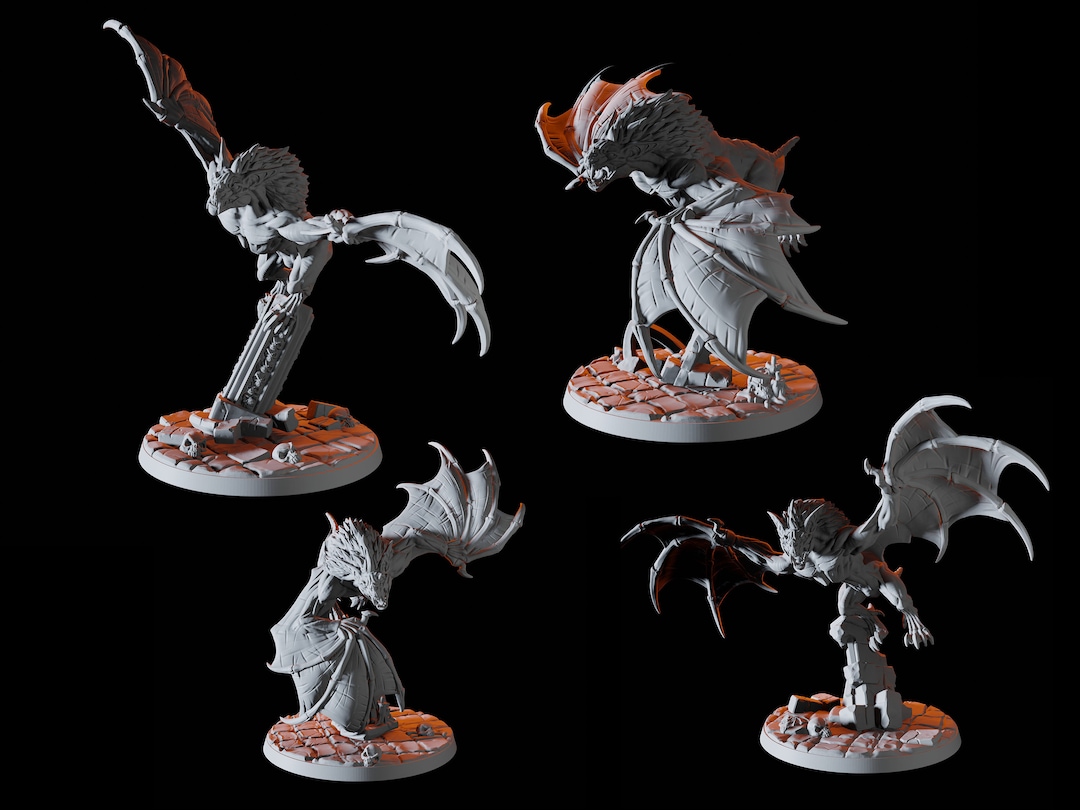 Giant Bat Miniatures for D&D, Dungeons and Dragons, Pathfinder and Many ...