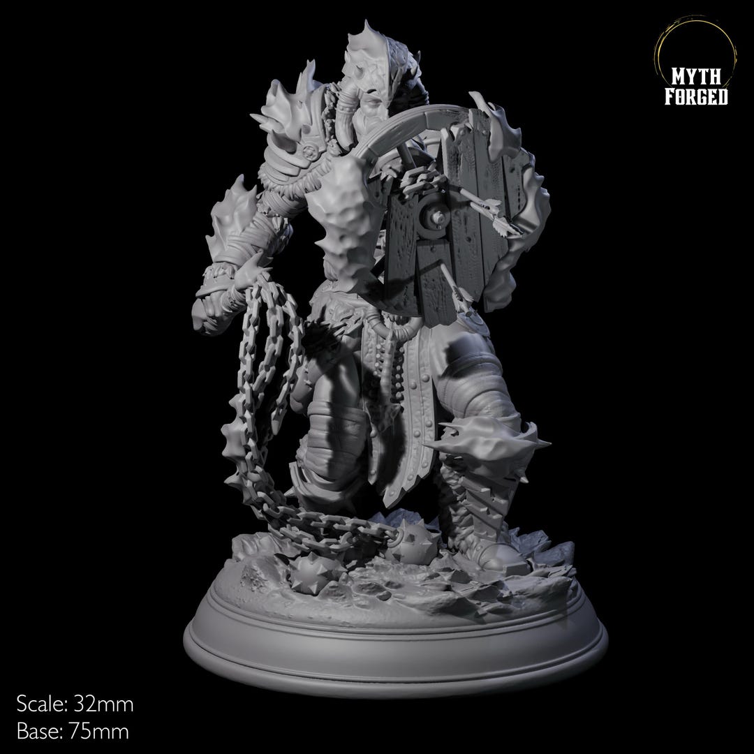 Towering Frost Giant With Flail Miniature for D&D, Dungeons and Dragons ...