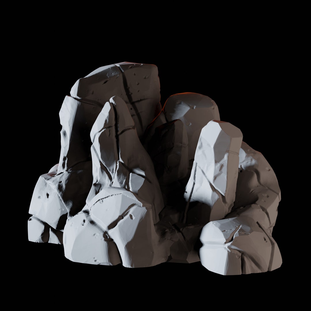 Rock Group A Cave Scatter Terrain Miniature for D&D, Dungeons and ...