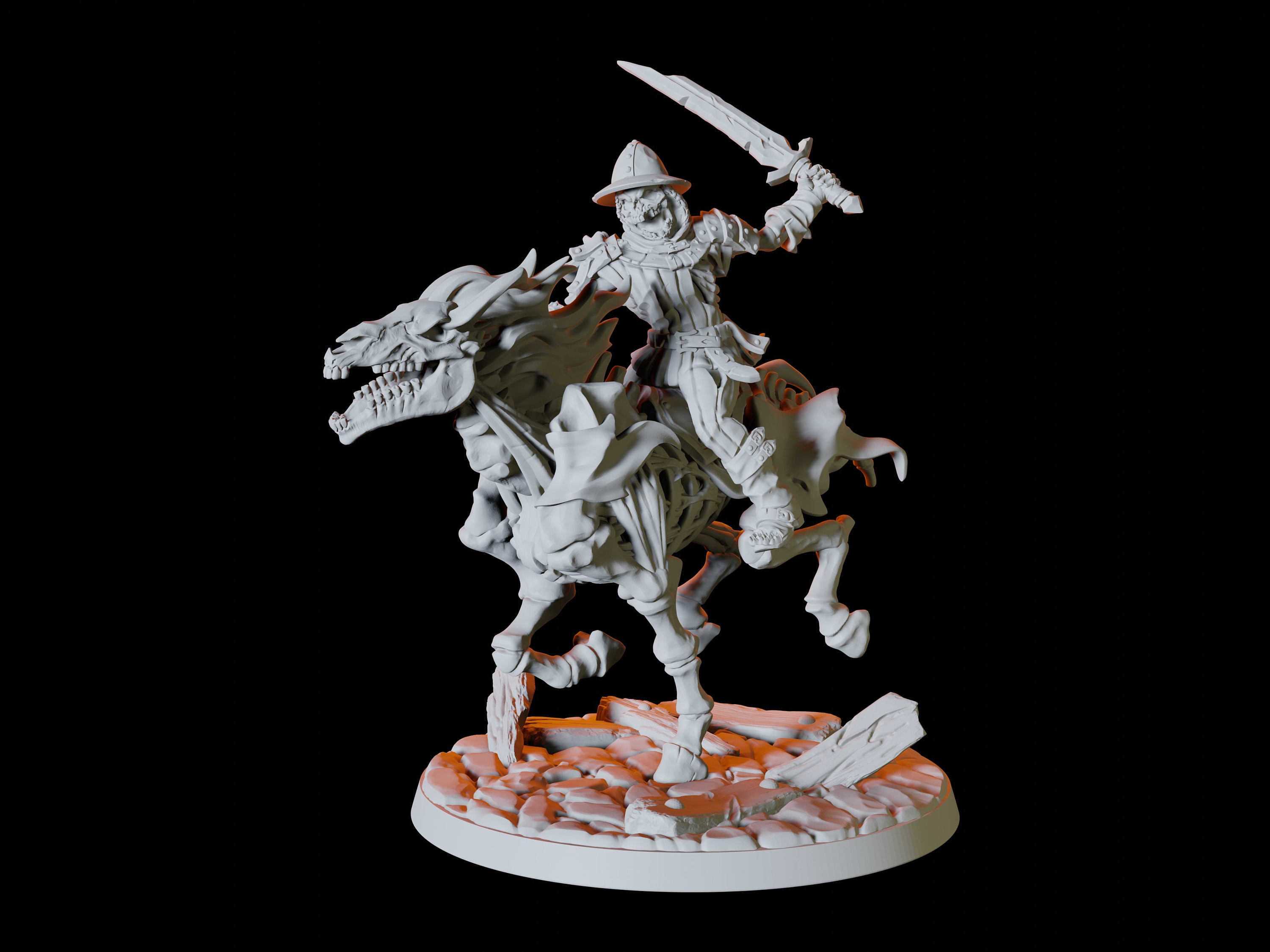 Three Nightmare Riders Miniature for D&D, Dungeons and Dragons ...
