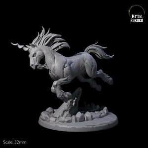 Majestic Unicorn Miniature for D&D Dungeons and Dragons, Pathfinder and ...