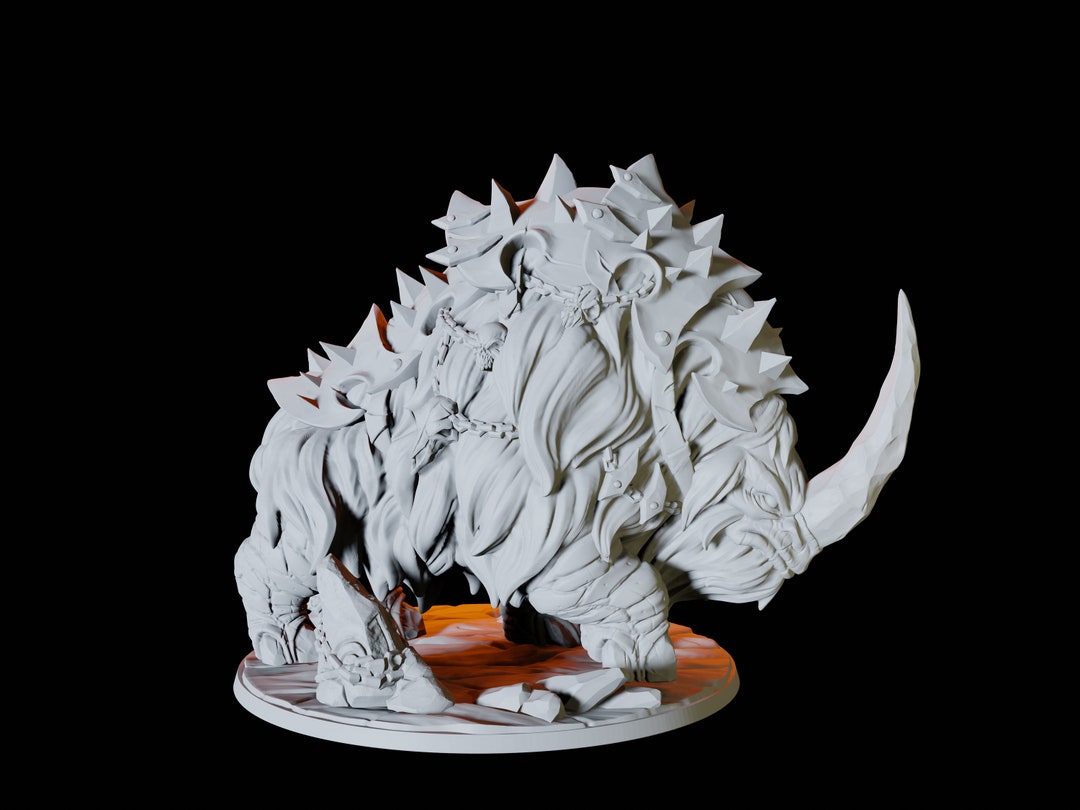 Frost Auroch or Ice Bull Miniature for D&D, Dungeons and Dragons ...