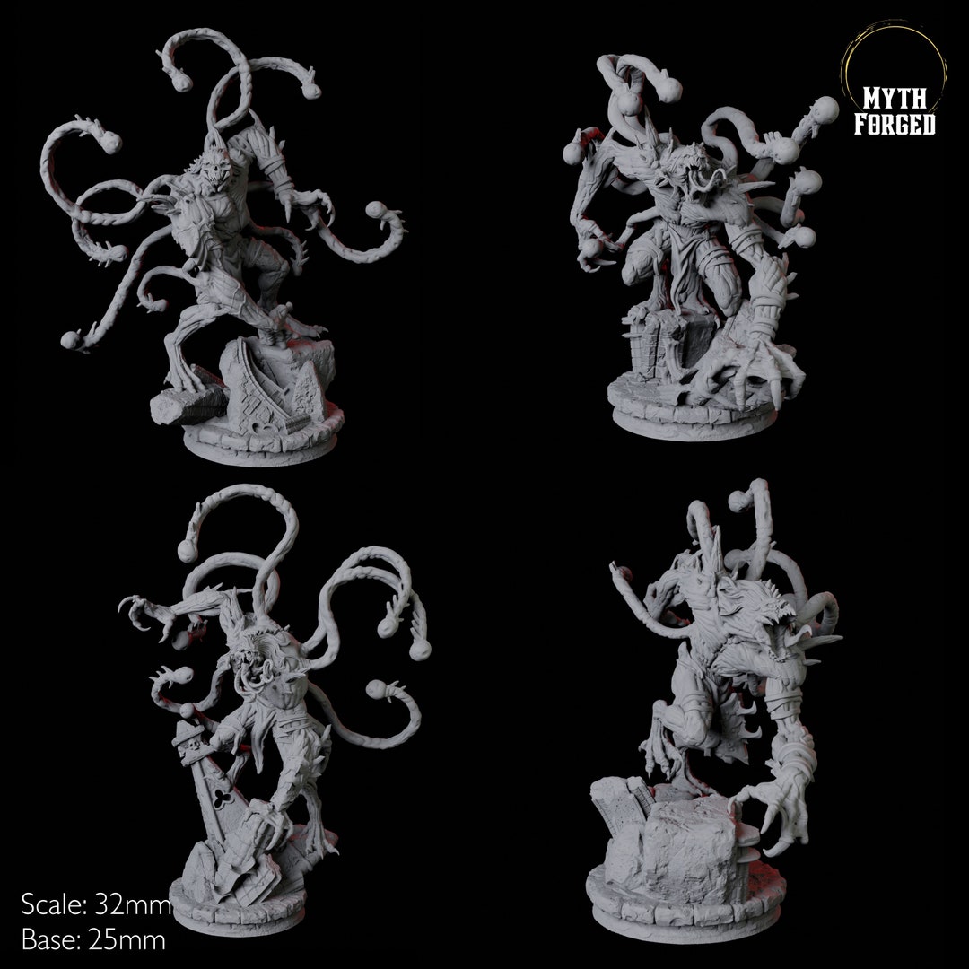 Four Infested Ghoul Miniatures for D&D, Dungeons and Dragons ...