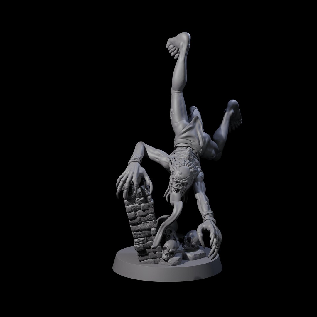 Screeching Ghoul A Miniature for D&D, Dungeons and Dragons, Pathfinder ...