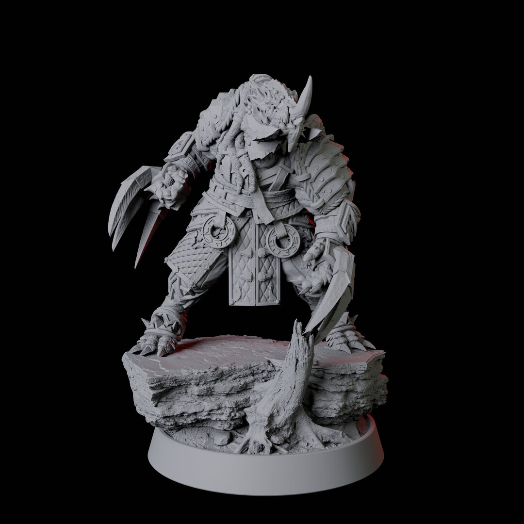 Wolverine Dragonborn Fighter Miniature for D&D, Dungeons and Dragons ...